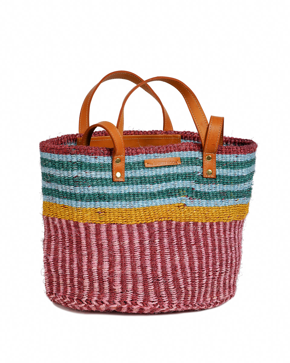 BINAFSI: Sports Luxe Multi-Tone Patterned Sisal Shopper – The Basket Room
