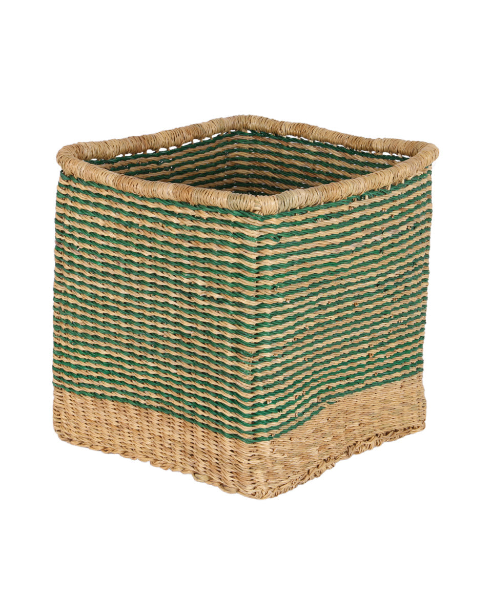 EFFIA: Natural & Green Square Storage Basket for KALLAX – The Basket Room