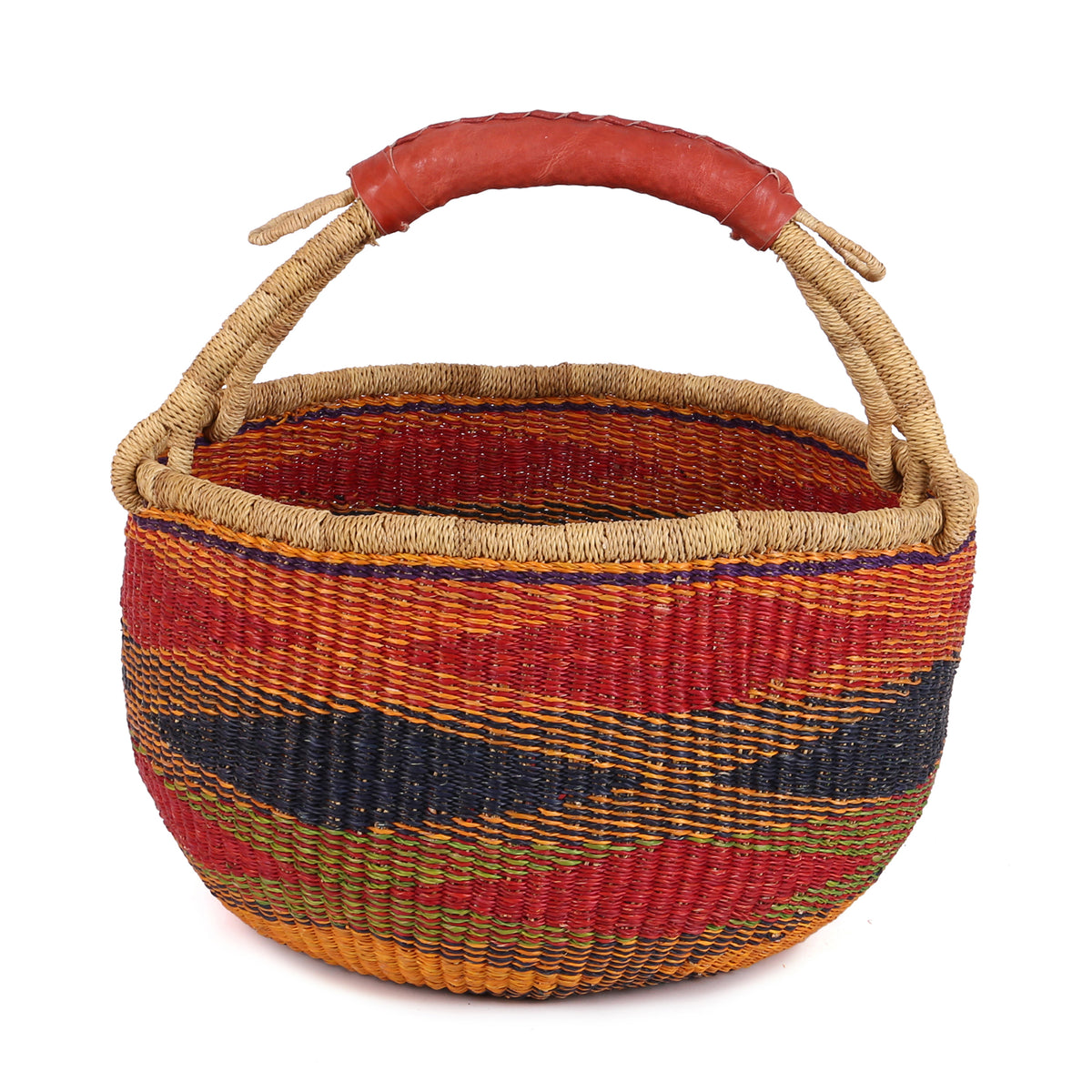 ANUMANU: Red, Orange and Black Market Basket – The Basket Room