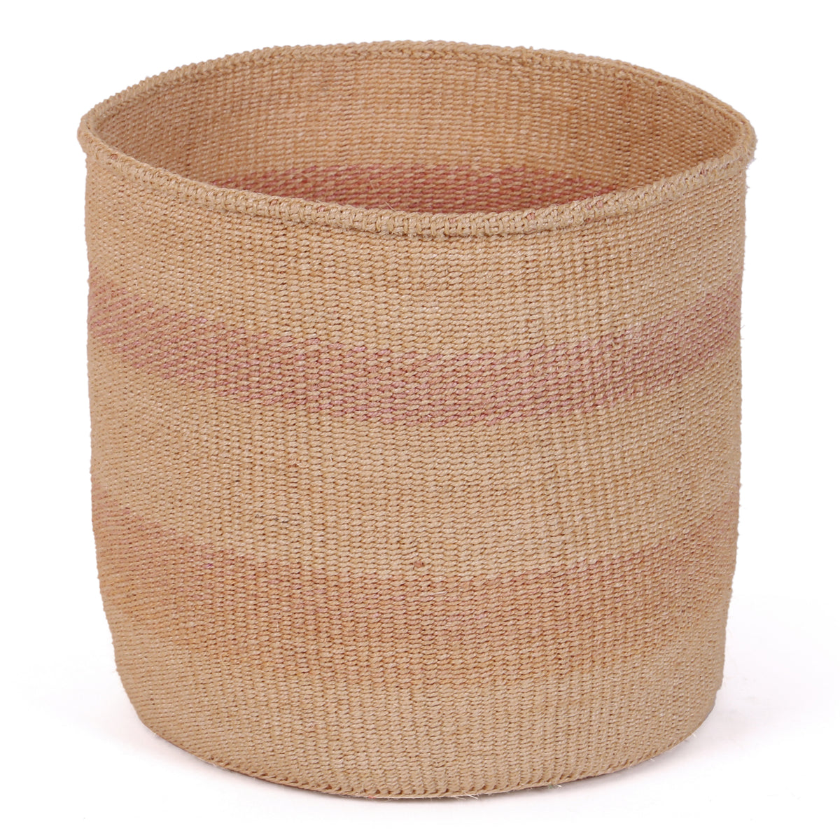 MBATI: Large Pink, Peach & Natural Sisal Basket – The Basket Room