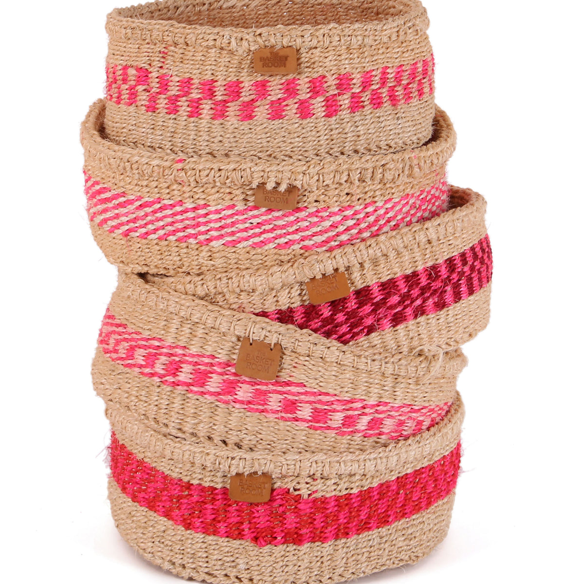 FULANA: Pink and Red Striped Bread Baskets – The Basket Room