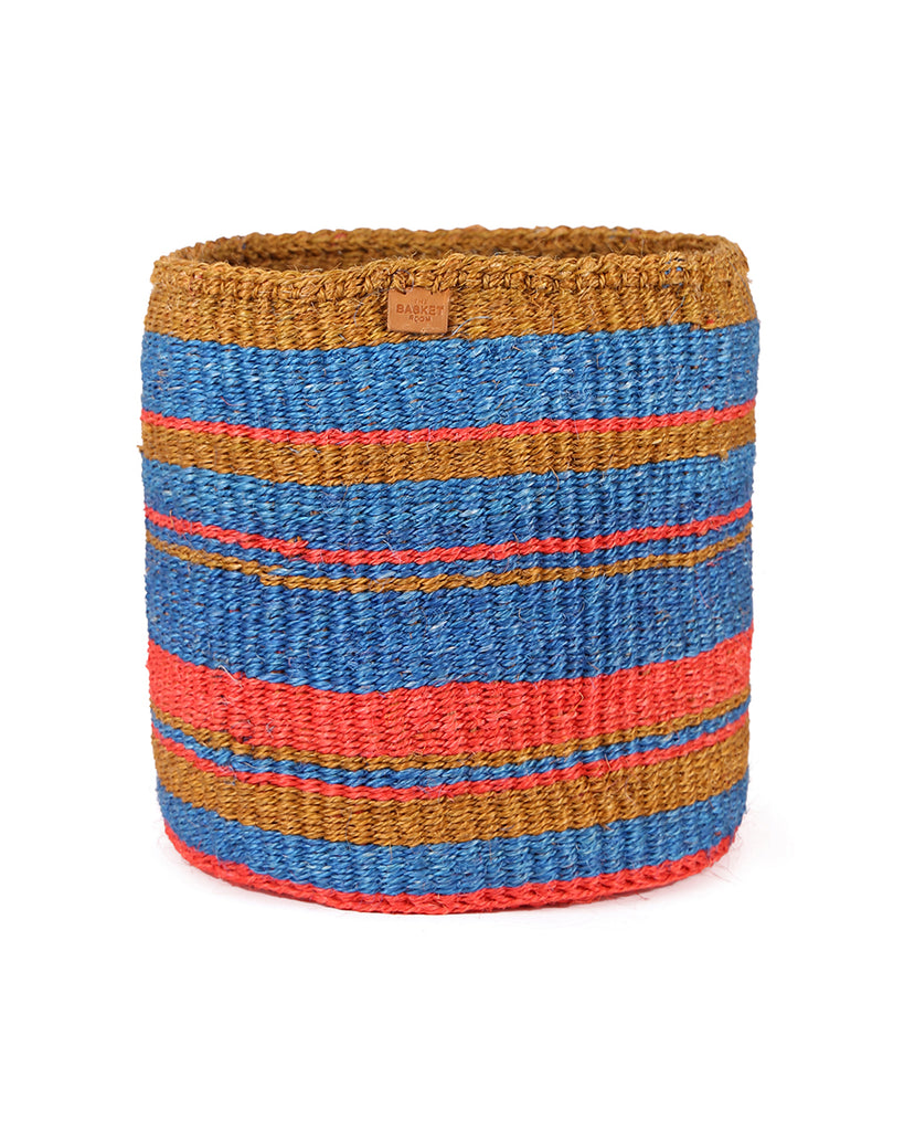 Colourful Pinstripe and Chequered Woven Storage Baskets – The Basket Room