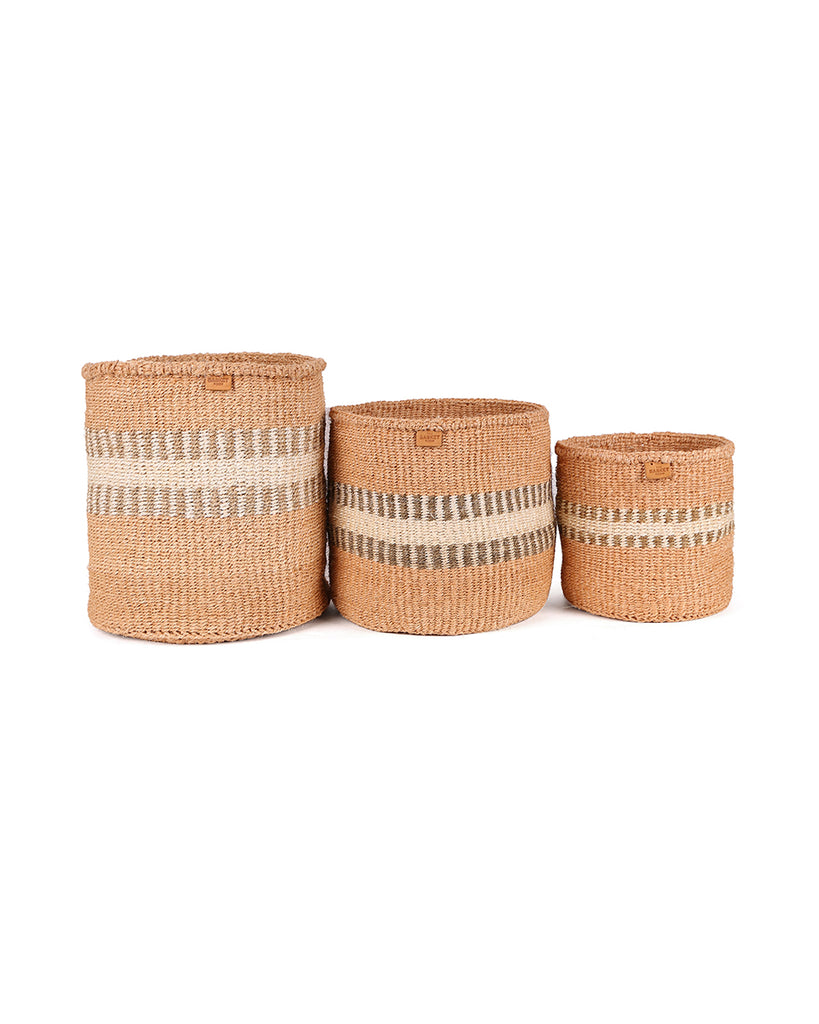 Colourful Pinstripe and Chequered Woven Storage Baskets – The Basket Room