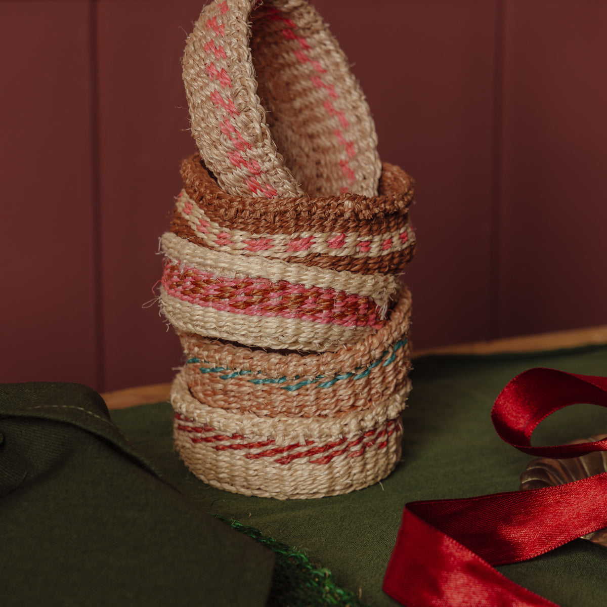 Mini Sisal Baskets | Ethical gift set or stocking present – The Basket Room