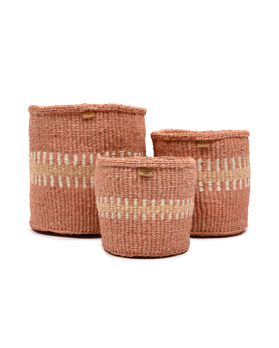 HURU: Sand Stripe Woven Storage Basket – The Basket Room