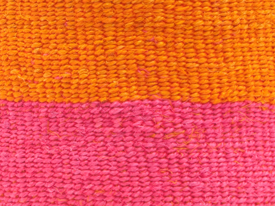 KALI: Orange & Neon Pink Duo Colour Block Woven Basket – The Basket Room